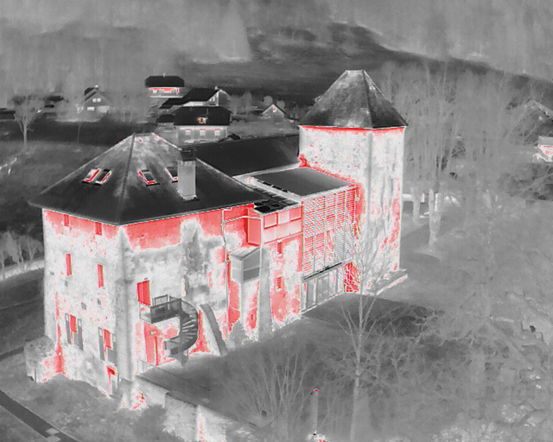 Détection de fuites thermiques par drone - Dexan